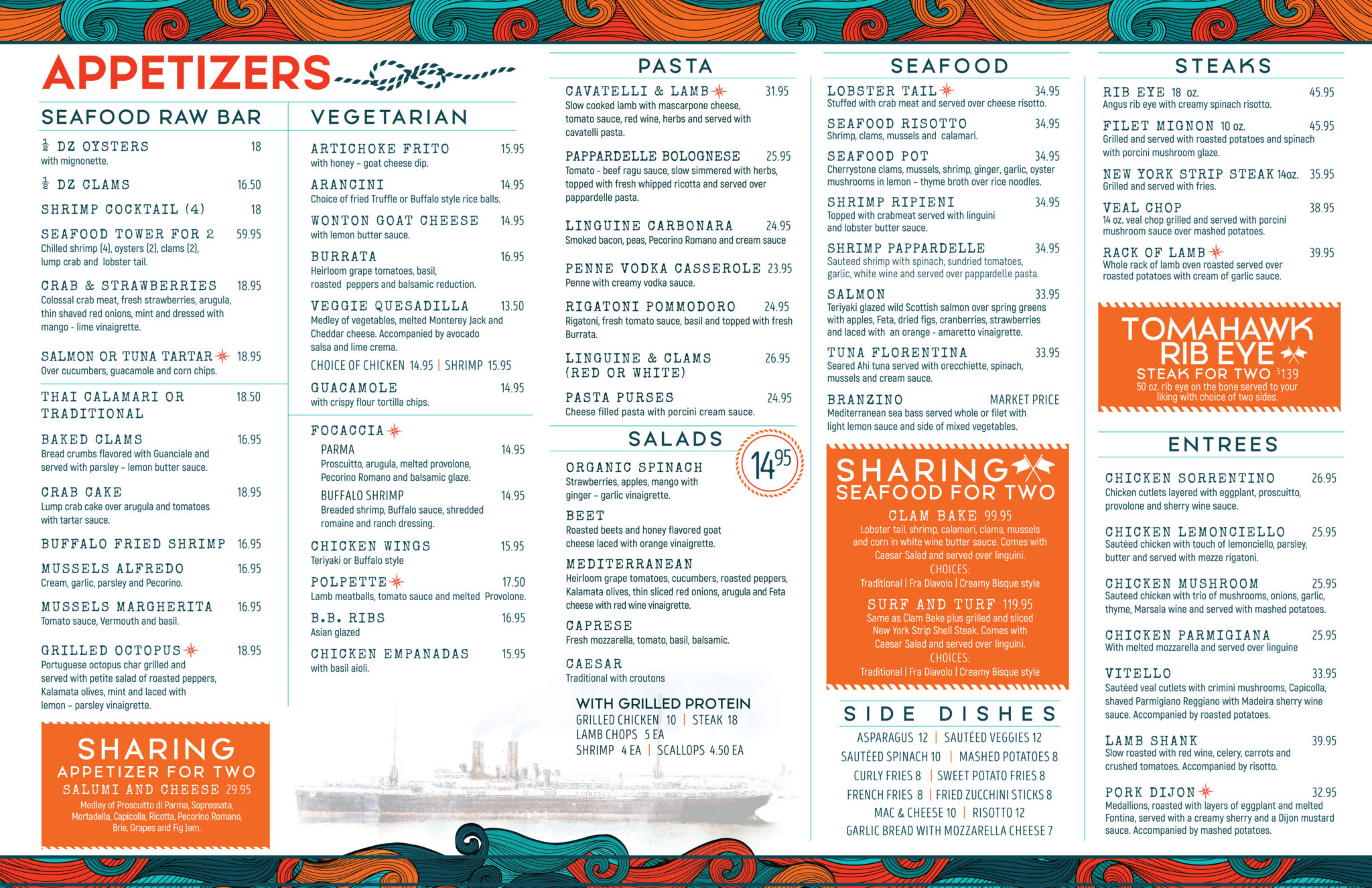 Dinner Menu - Blue Restaraunt