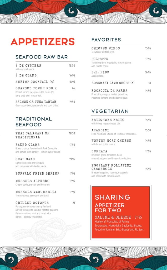 Lunch Menu - Blue Restaraunt