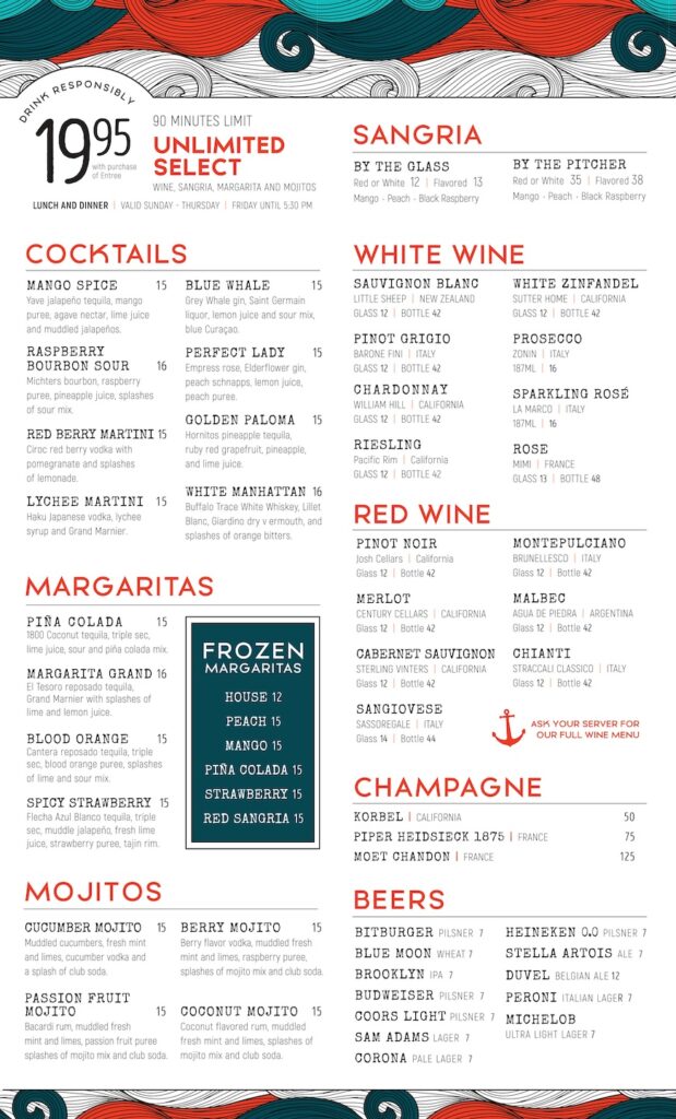 Lunch Menu - Blue Restaraunt